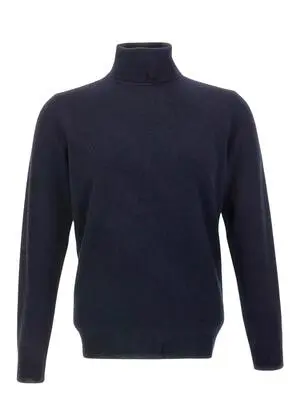 KANGRA Roll-neck Wool Sweater Blue