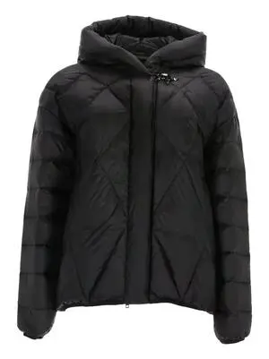 FAY Quilted Hooded Puffer Jacket - Black