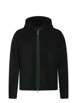 Herno Hooded Zip-up Jacket - Black
