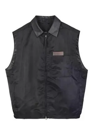 CROQUIS Logo-patch Zip-up Gilet - Black