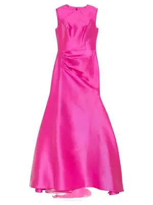 ISABEL SANCHIS Ruched Fishtail Gown - Pink