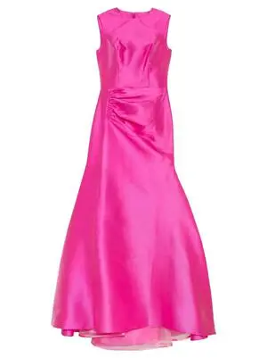 ISABEL SANCHIS Ruched Fishtail Gown - Pink