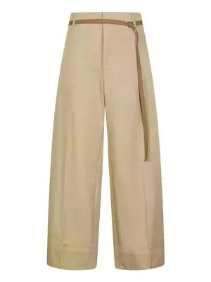 CROQUIS Belted Straight-leg Trousers - Neutrals
