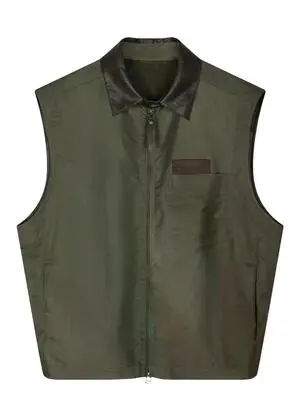 CROQUIS Zip-up Pocket-detail Vest - Green