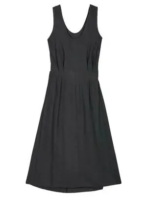 LESS Pleat-detail Midi Dress - Grey