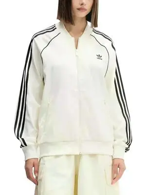Adidas Sst Zip Striped Sweatshirt - Neutrals