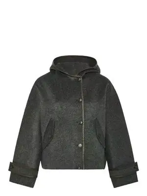 YVES SALOMON Hooded Double-sided Jacket - Grey