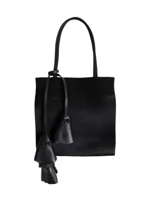 Magda Butrym Julia Floral-embellished Silk Shoulder Bag Black