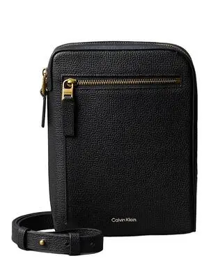 Calvin Klein Premium Leather Crossbody Black