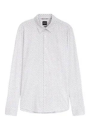 BOSS Slim-fit Printed Shirt - Khaki