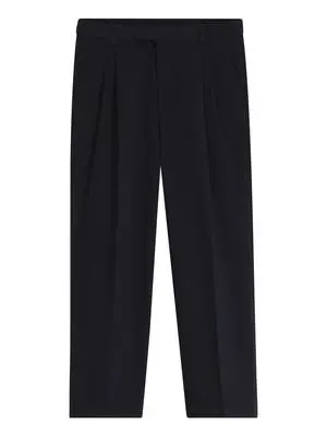 BOSS Relaxed-fit Dress Pants In Italian Stretch Cotton - Dark Blue