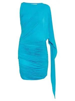 Alex Perry Drape-sleeve Mini Dress - Blue