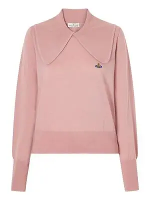 VIVIENNE WESTWOOD Bea Logo-embroidered Polo Sweater - Pink