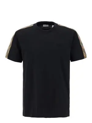 Burberry Check Tape T-shirt - Black