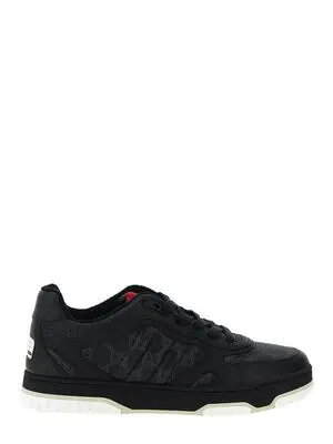 Gucci Re-web Leather Sneakers - Black