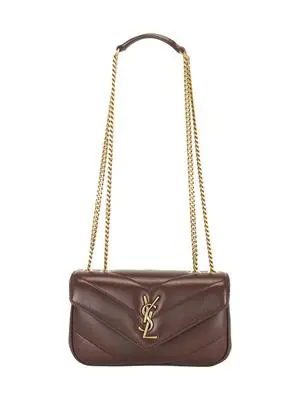 Saint Laurent Mini Loulou Chain Bag - Deep Hickory