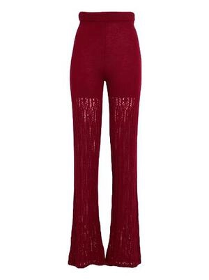 MARIUCCIA Woman Pants Brick Size S Acrylic, Wool