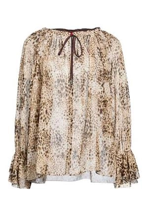 Max & Co. Animal Print Georgette Top - Sand