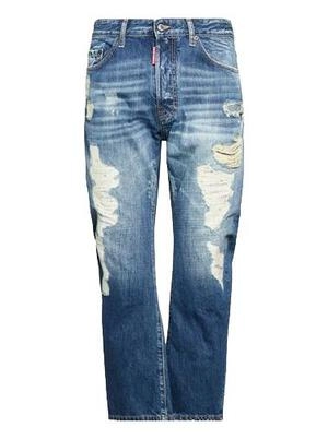 Dsquared2 Jeans Size Cotton, Cow Leather - Blue