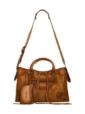 Balenciaga Le City Medium Bag In Brown - Camel