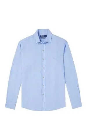 Polo Ralph Lauren Logo-embroidered Linen Shirt - Blue