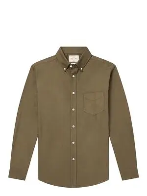 Portuguese Flannel Belavista Button-down Collar Cotton Shirt - Green