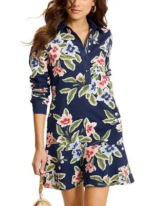 Tommy Bahama Island Escape Ocean Petals Long Sleeve Dress - Coastline
