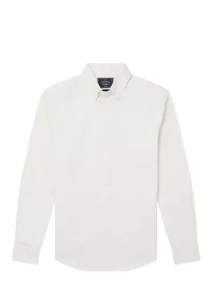 PORTUGUESE FLANNEL Portuguese Flannel - Montebelo Button-Down Collar Cotton-Poplin Shirt - Men - Neutrals - XS