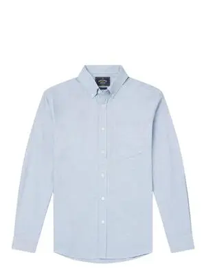 Portuguese Flannel Montebelo Button-down Collar Cotton-poplin Shirt - Blue
