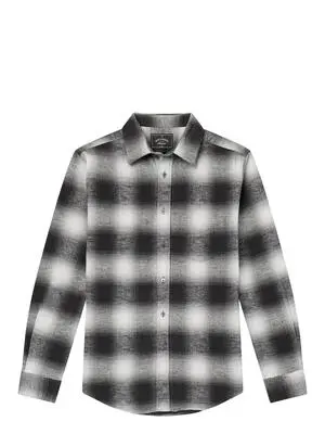 Portuguese Flannel Dune Checked Cotton-flannel Shirt - Black