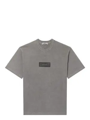 Stone Island Logo-print Cotton-jersey T-shirt - Gray