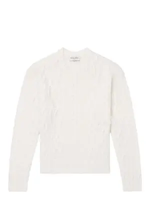 Officine Générale Officine Générale - Remy Cable-Knit Wool-Blend Bouclé Sweater - Men - Neutrals - S Cream