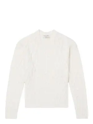 Officine Générale Officine Générale - Remy Cable-Knit Wool-Blend Bouclé Sweater - Men - Neutrals - S Neutrals