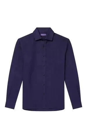 RALPH LAUREN PURPLE LABEL Ralph Lauren Purple Label - Halton Linen Shirt - Men - Blue - M