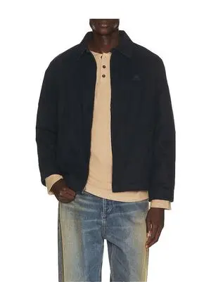 RHYTHM Awake Herringbone Jacket In Blue - Navy