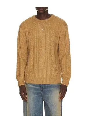 RHYTHM Mohair Fisherman's Knit Sweater - Sand
