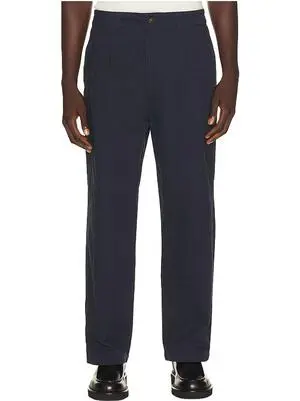 RHYTHM Rhythm Twill Pressed Trouser In Blue.