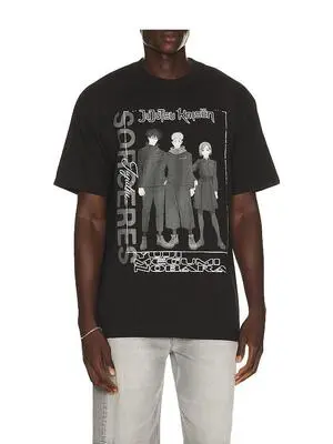 BIOWORLD Jujutsu Kaisen Yuji, Megumi, And Nobara Tee - Black