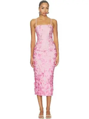 LOVERS AND FRIENDS Lovers And Friends Ayriel Midi Dress In Pink.