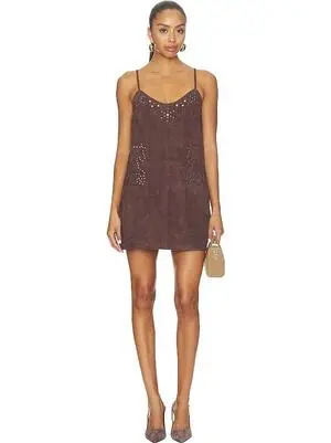UNDERSTATED LEATHER Saddle Up Slip Dress - Brown