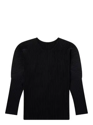 Issey Miyake Pleated T-shirt - Black