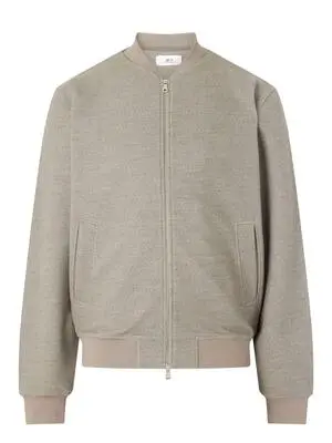 Mr P. Wool-blend Piqué Zip-up Bomber Jacket - Beige