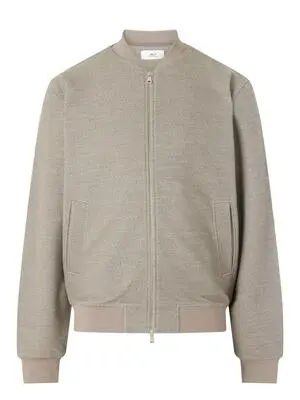 Mr P. Wool-blend Piqué Zip-up Bomber Jacket - Neutrals