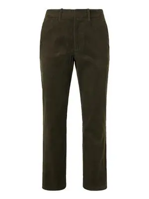 Mr P. Slim-fit Straight-leg Cotton-corduroy Trousers - Green