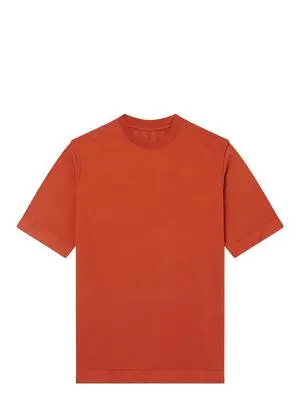 CASEY CASEY Felix Gabardine-trimmed Cotton-jersey T-shirt - Red