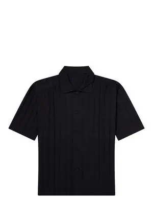 Issey Miyake Edge Pleated Shirt - Black
