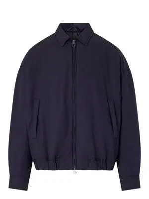 CASEY CASEY Meaux Cotton And Linen-blend Zip-up Jacket - Blue
