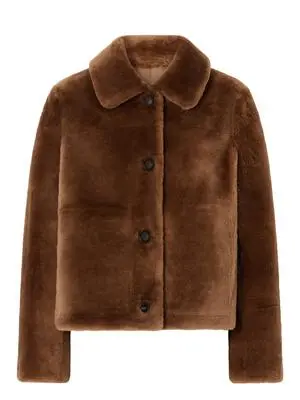 YVES SALOMON Shearling Jacket - Brown