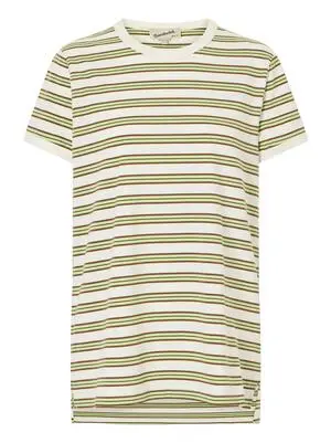 SANDERLAK Striped Cotton-jersey T-shirt - Green