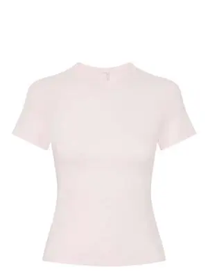 SKIMS Stretch-cotton Jersey T-shirt Pink